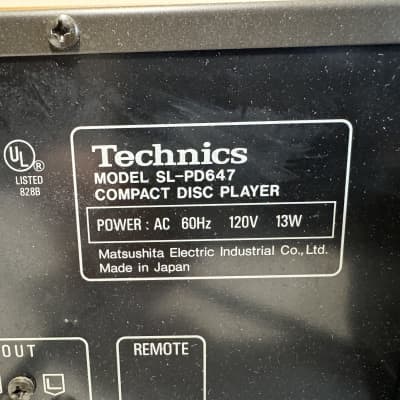Technics SL-PD647 CD Changer 5 Compact Disc Player HiFi | Reverb
