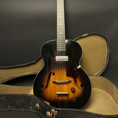 1950s Harmony H-52 Sunburst FInish Archtop Hollow-Body | Reverb