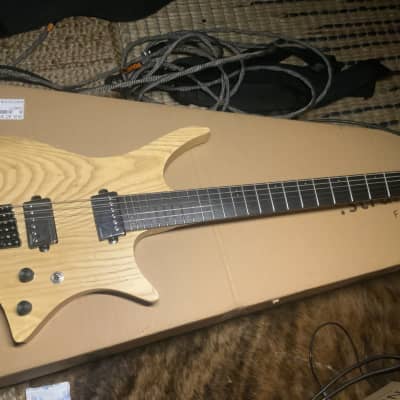 NK Headless Multiscale 6 String Electric Guitar in Natural | Reverb
