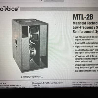 Electro Voice EV MTL-2.5 and MTL2B 12 box system | Reverb
