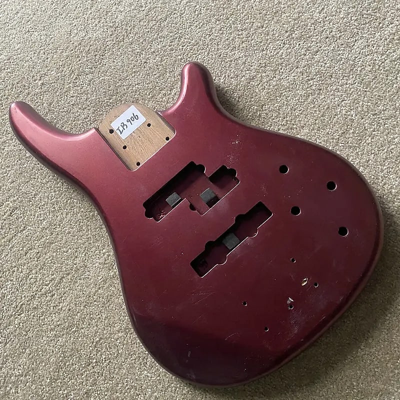 Metallic Red Bass Guitar Basswood Body | Reverb