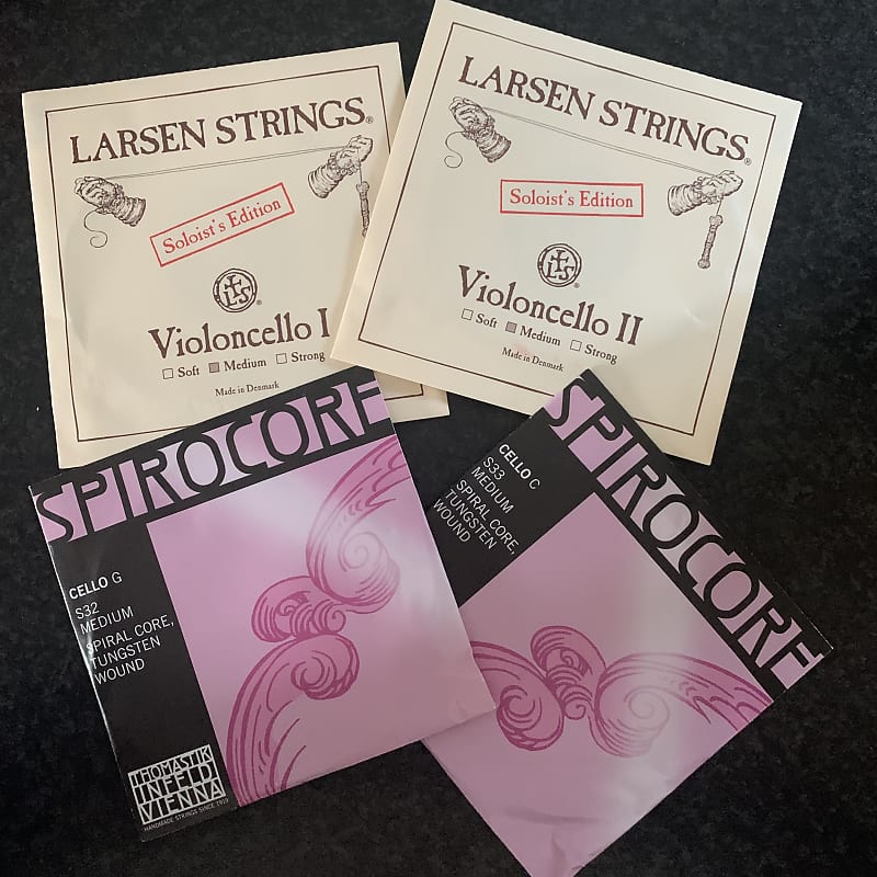 Cello Set 4/4 Spirocore Tungsten G,C（S32,S33） -Larsen Soloist | Reverb