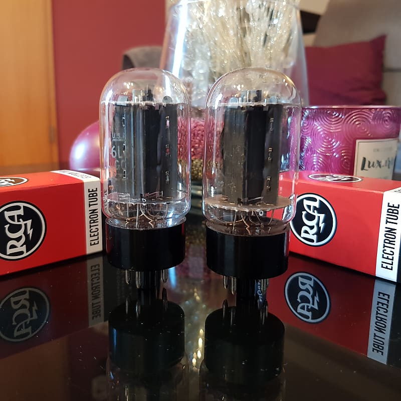 6L6GC RCA year 1969 black plate,same codes matched pair NOS | Reverb