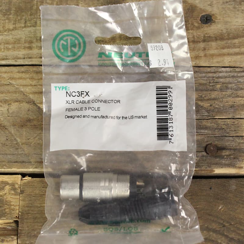 Neutrik 3-Pole Female XLR Cable Connector - NC3FX | Reverb
