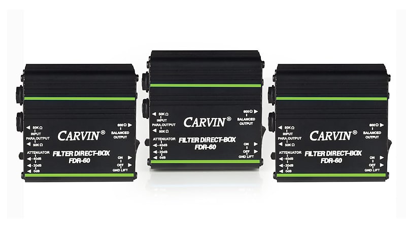 Archive FDR60-3 Carvin FDR60 Filter Direct Box 3-Pack | Reverb