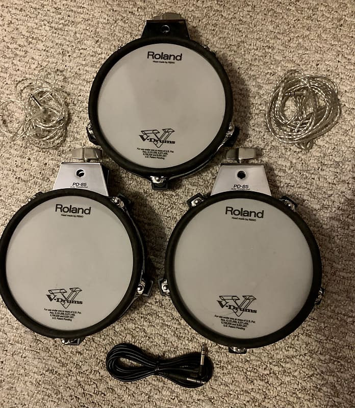 Set of 3 Roland PD-85 drum pads with chords | Reverb