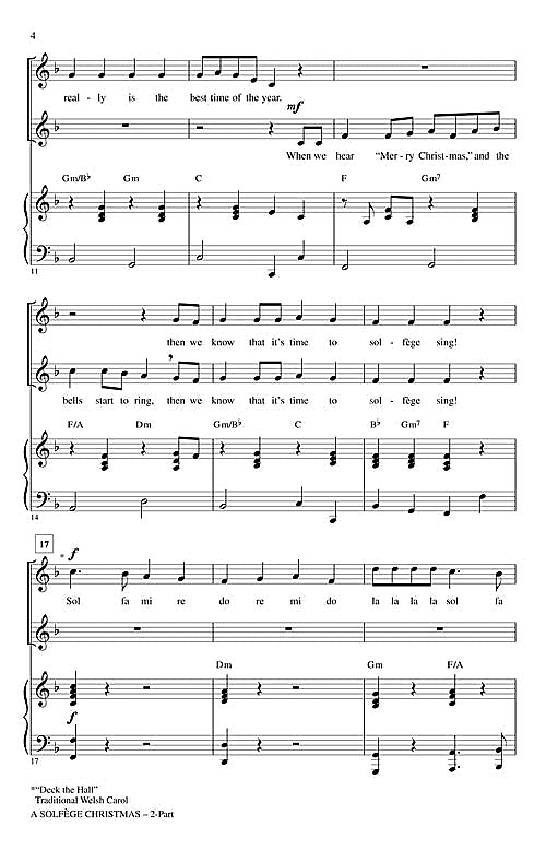 A Solfege Christmas Discovery Choral 2 Part Arranger Cristi | Reverb