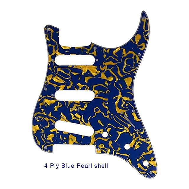 Custom Pickguard - Free Shipping - blue Pearl Shell | Reverb