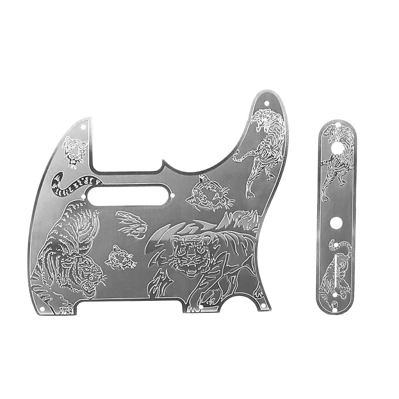 Metal Engraved Telecaster Tele Style Guitar Body with Control | Reverb