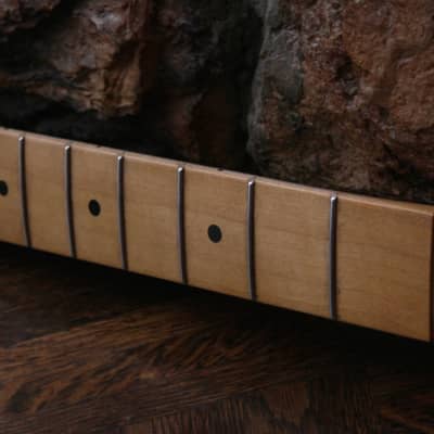 Aged Allparts Strat Neck Nitro Relic Rolled Fingerboard Edges | Reverb