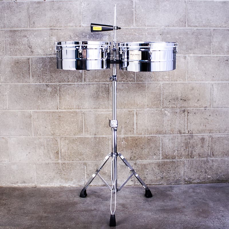Tycoon 14"/15" Chrome Timbales with Stand | Reverb