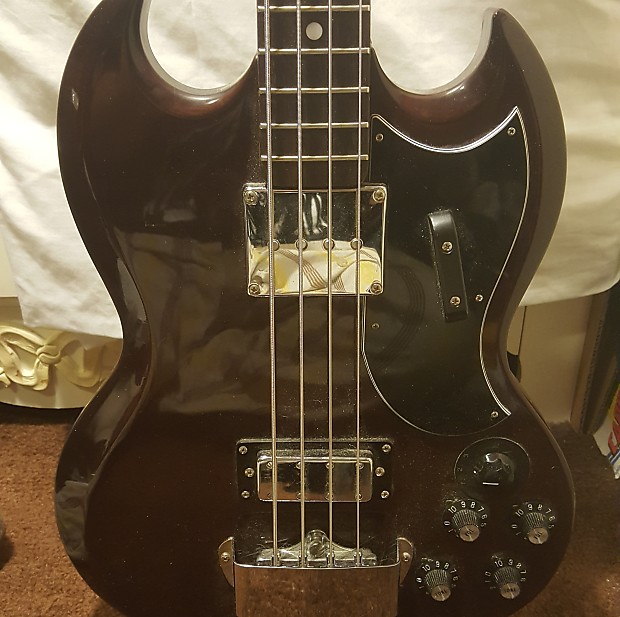 Kopy Kat EB-3 Slotted Headstock 1976 Midnight Wine | Reverb