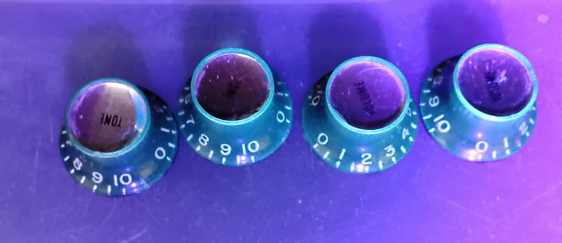 1960s Gibson Reflector Knobs, vintage original knob set of 4, | Reverb