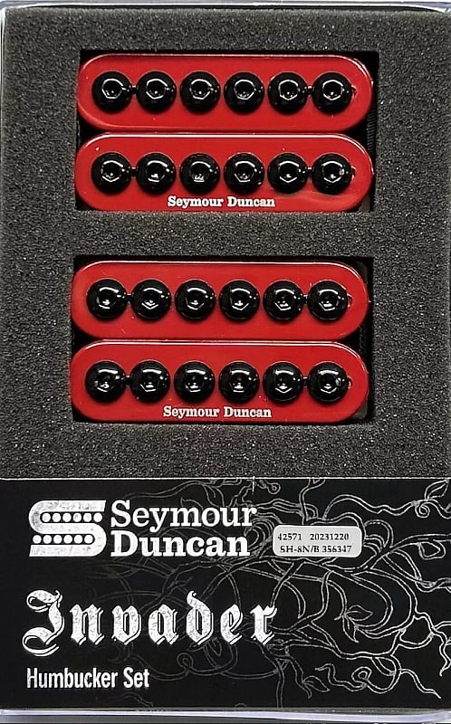Seymour Duncan Invader 6 String Set In Red SH-8 Shop Floor | Reverb