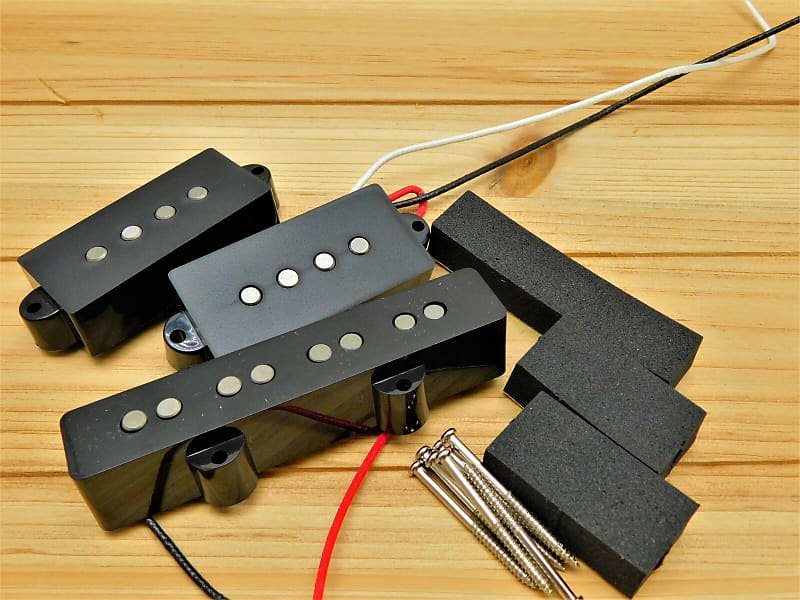 Artec Noiseless Alnico 5 PJ Pickup Set Split Coil J Bridge | Reverb
