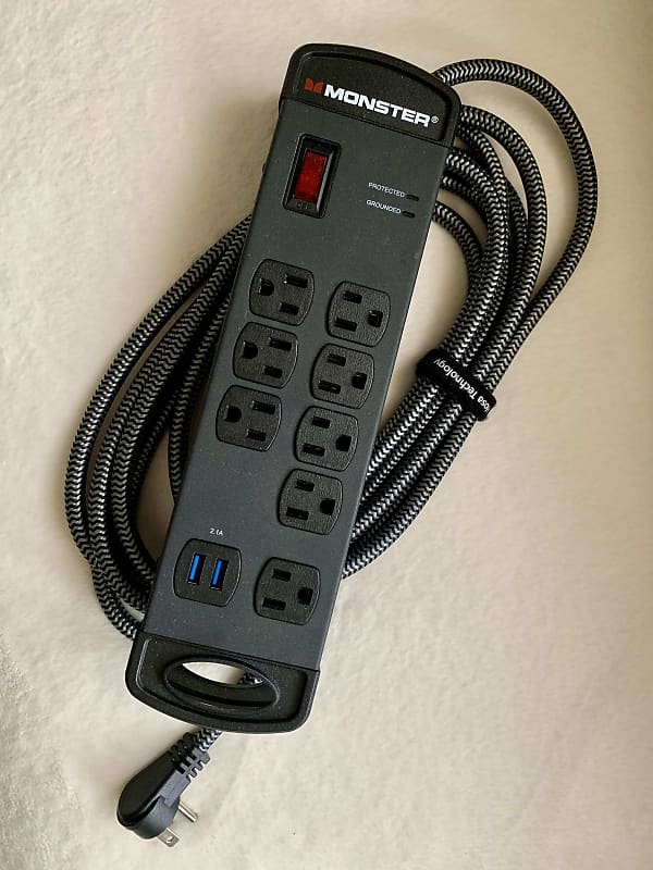 Monster Cable - Pro MI 8-Outlet Surge Protector w/ USB! | Reverb