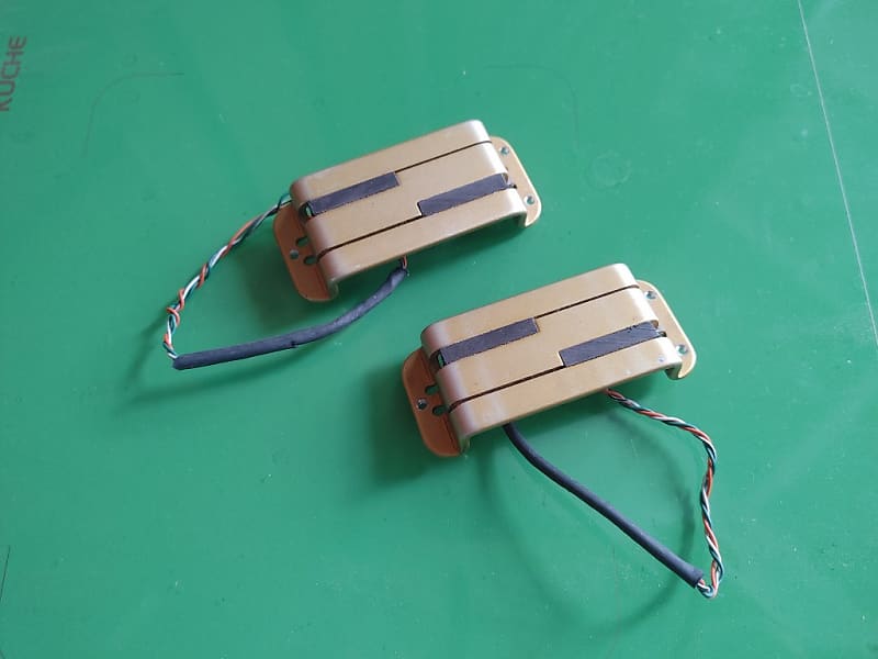 Lace Alumitone Gold Guitar Pickup Low Boy Size Humbucker Set | Reverb