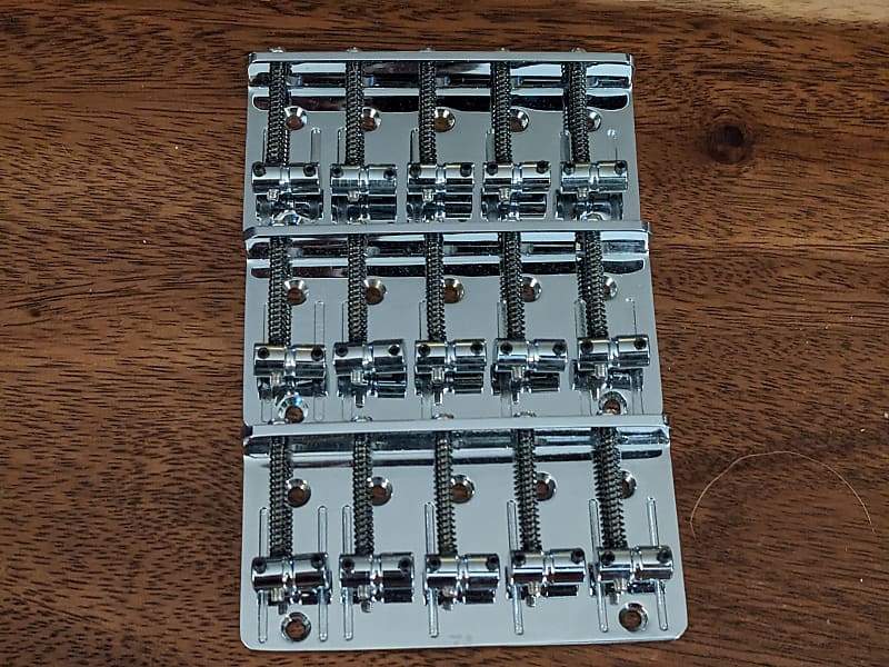 Lot Of 3 Gotoh Vintage 5-string Bass Bridges, Chrome 19mm | Reverb