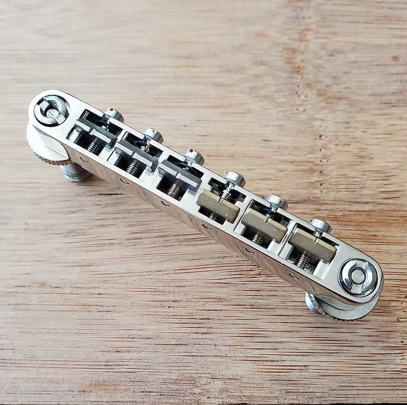 Faber Hybridge Tone Lock Bridge Titanium and Brass | Reverb Canada