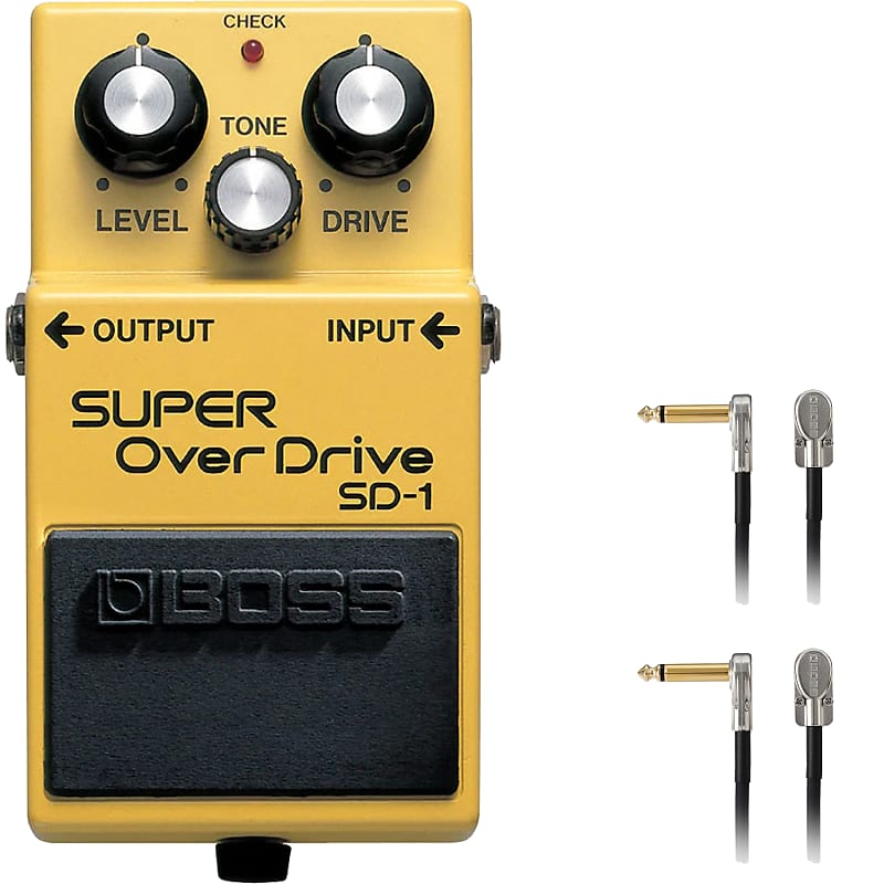 BOSS SD-1 Super Overdrive Pedal w/ BOSS BPC-4 Patch Cables | Reverb