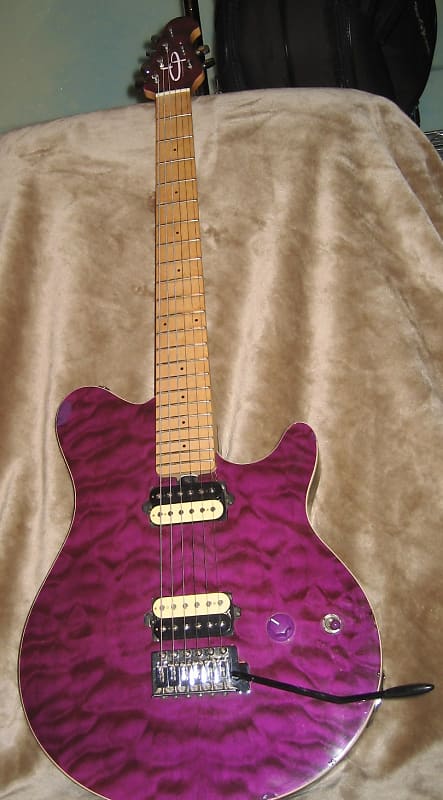 OLP MM1 Wolfgang Trans Quilt Purple Electric Guitar~Ernie | Reverb