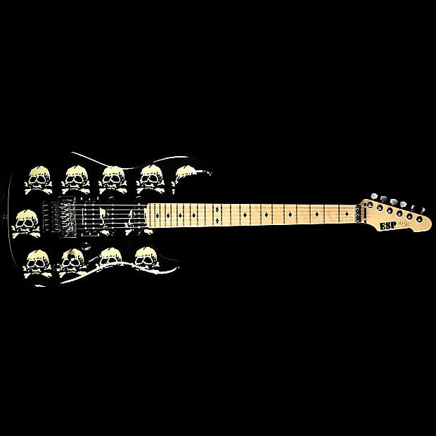 ESP Michael Wilton Signature Black with Glow in The Dark | Reverb