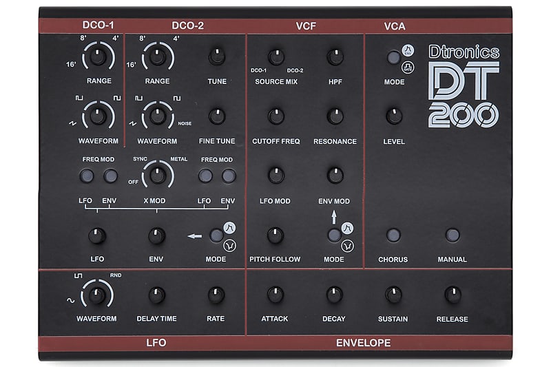 Dtronics DT200 2020 Black/Red | Reverb