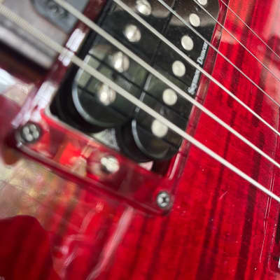 Yamaha RGX 820z Transparent Red Flame with Acoustic Ghost | Reverb