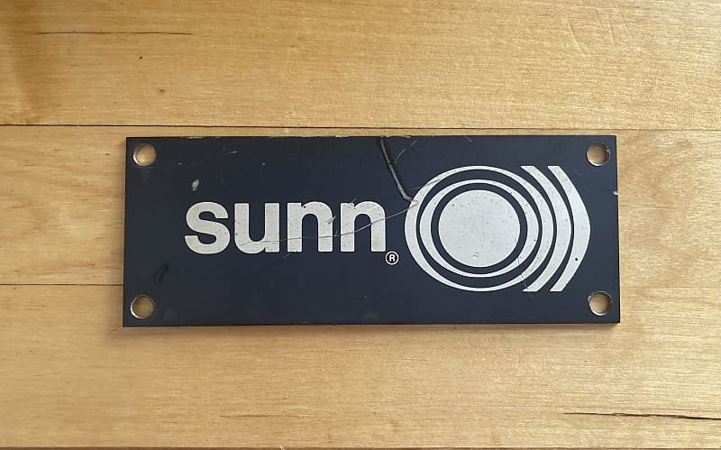 Vintage Sunn Amps Badge - Black | Reverb