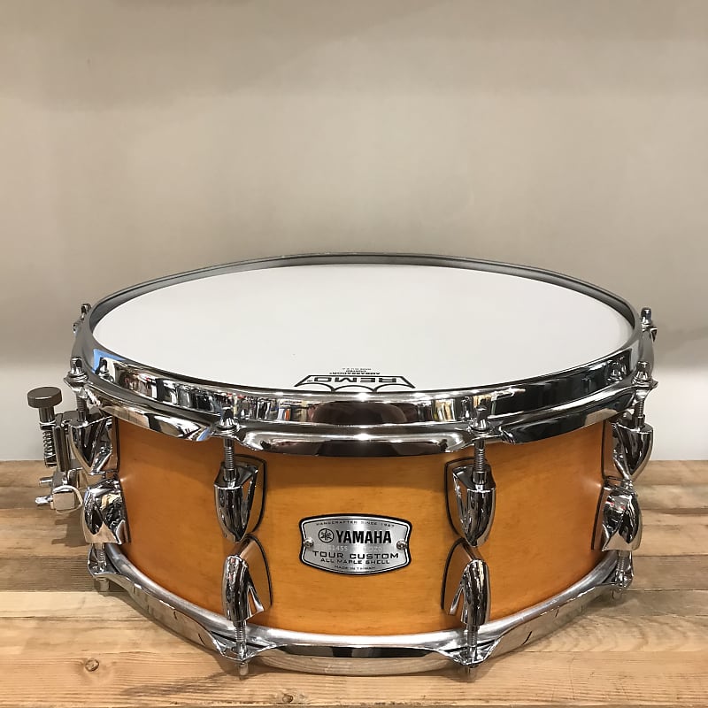 Yamaha TMS1455 Tour Custom 14x5.5 Maple Snare, Caramel Satin | Reverb