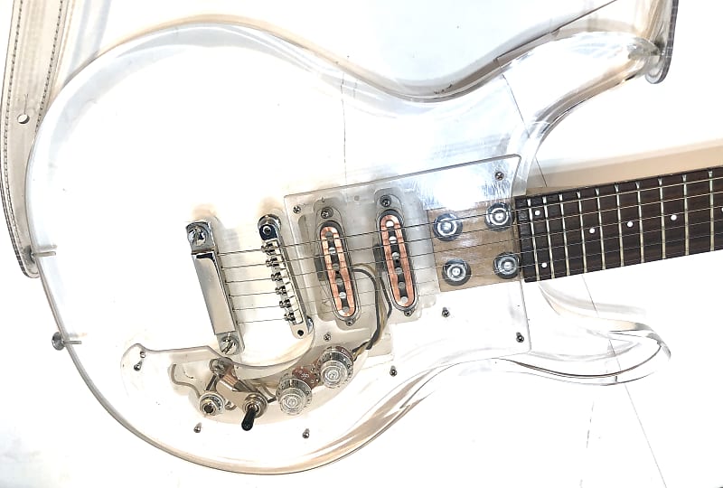 Vintage Copy of a Ampeg Dan Armstrong clear see through | Reverb