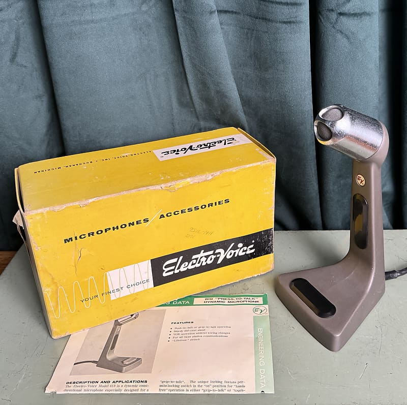 Electro-Voice 619 Dynamic Desk Microphone 1960s | Reverb