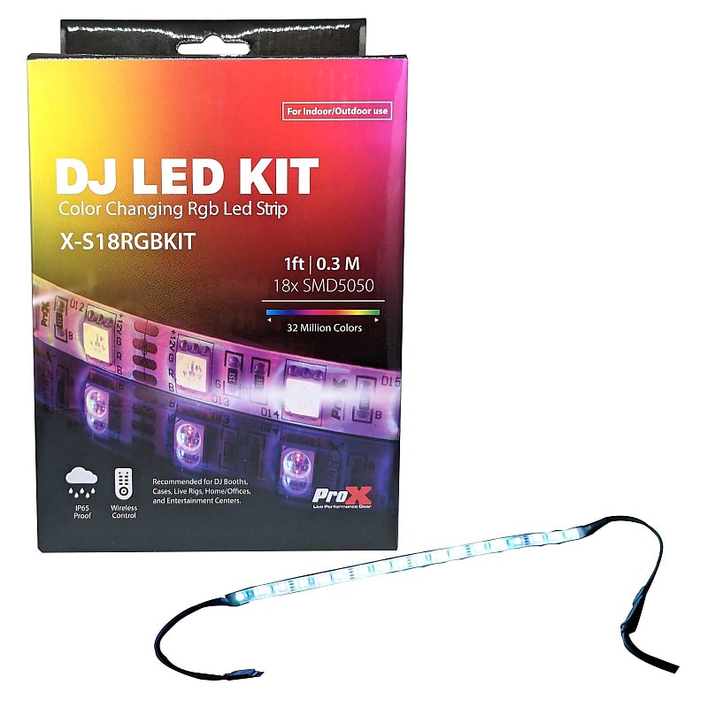 X-Static X-S18RGBKIT 12" Inch RGB LED Light Tape Strip Kit | Reverb