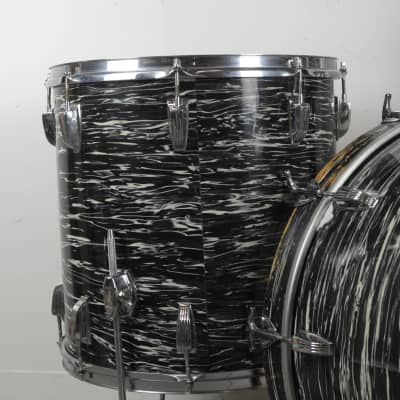 1970s Ludwig Oyster Black Pearl 14x22 8x12 16x16 Drum Set | Reverb