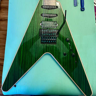 Halo Custom Guitars Bare Knuckle-Loaded 8-String V – Floyd | Reverb