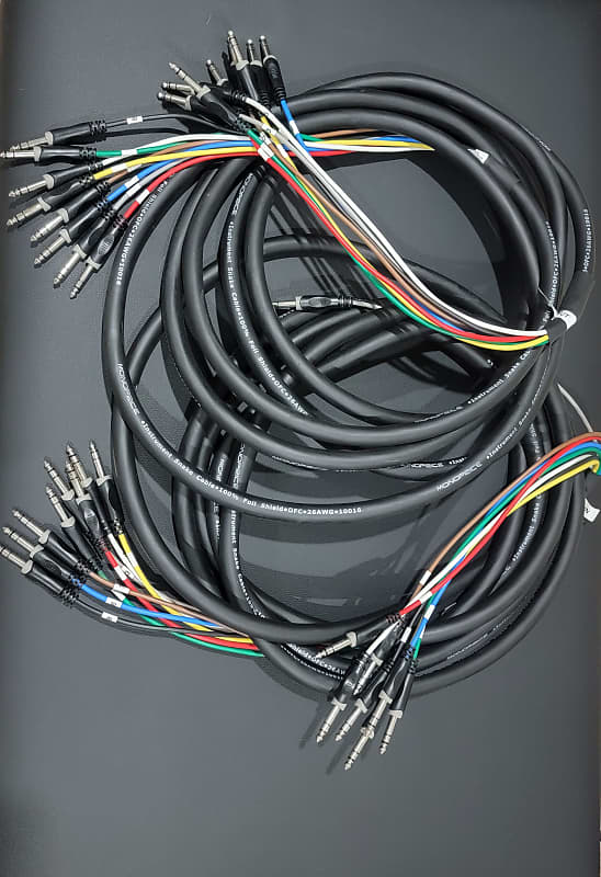 (Qty 2) 8/Channel 1/4in TRS Male to 1/4in TRS Male Snake | Reverb