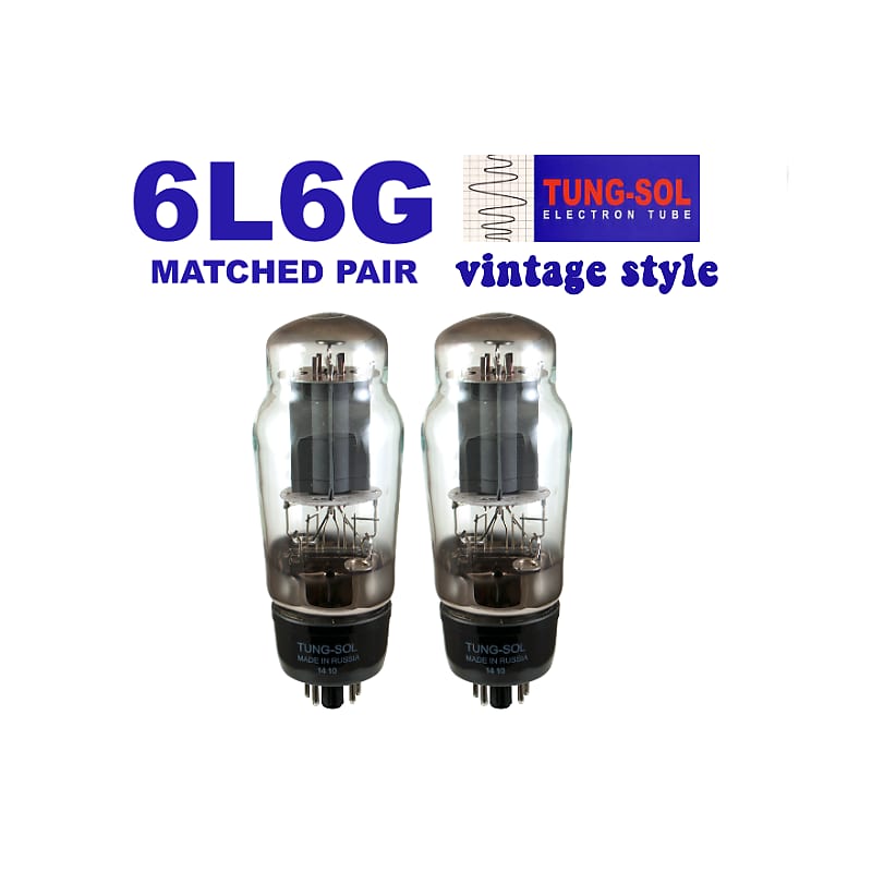 Tung-Sol 6L6G Matched Pair Big Bulb Vintage Style Tubes are | Reverb