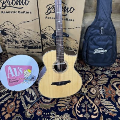 BROMO Guitars BAR5CE ( ALL SOLID ) Spruce Top Amara Ebony | Reverb