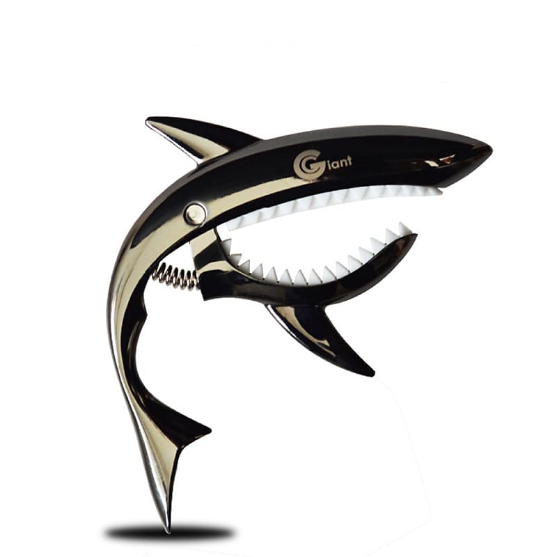 Giant GC-30 Shark Guitar Capo Heavy Duty Miror Black Finish | Reverb