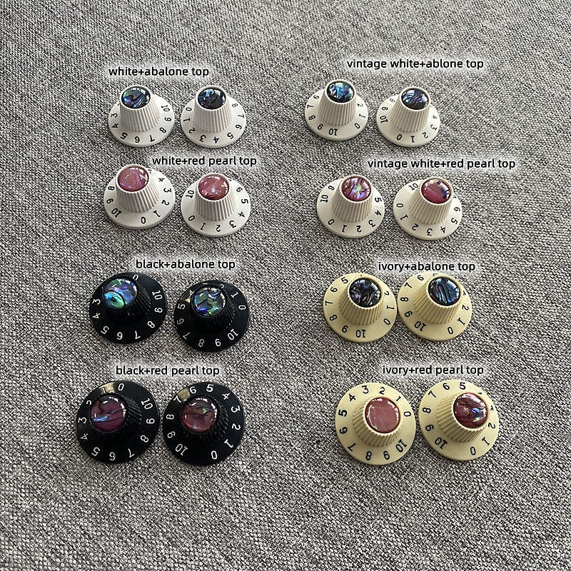 1 Volume and 1 Tone,with pearl top,Jazzmaster Witch Hat Knob | Reverb