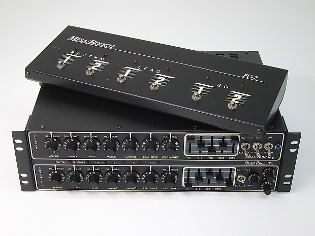 1980s Mesa Boogie Quad Preamp Black Rack Mount Two Channel | Reverb