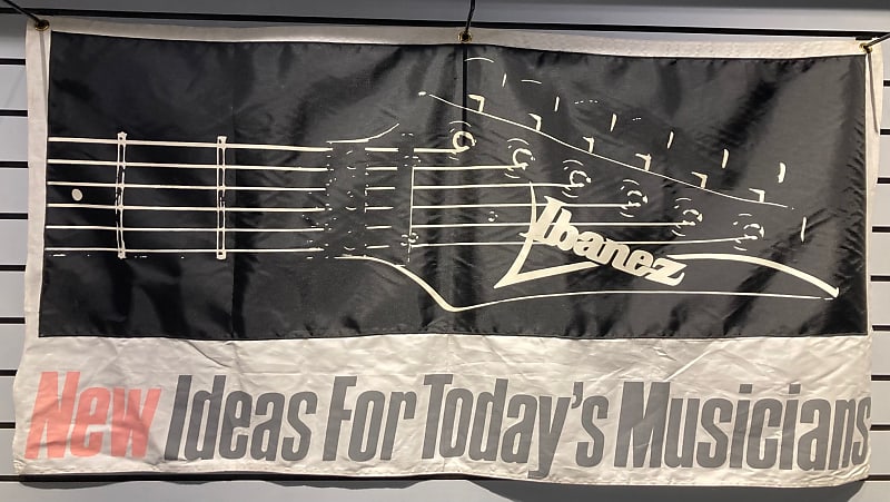 Original Ibanez Guitar Bass Dealer Banner Sign Display | Reverb