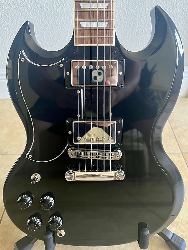 Left Handed Gibson SG Standard 2017 Ebony Finish w/ Gibson | Reverb