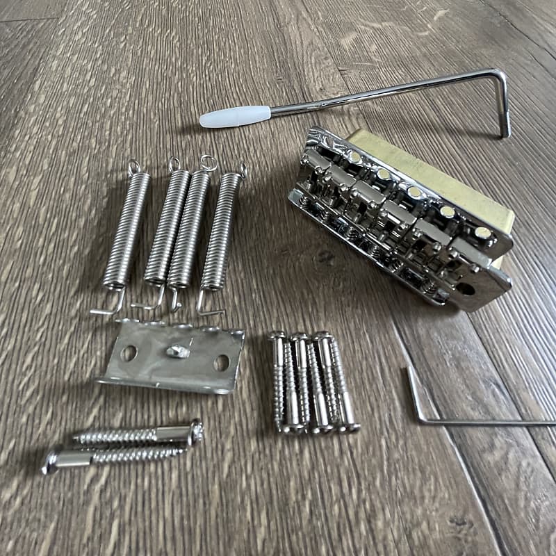 GFS USA Spaced Solid Brass Block Tremolo- Complete Kit for | Reverb