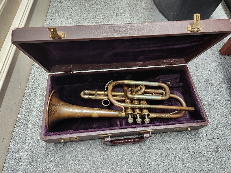 Academy vintage cornet Rudy Muck Early 1900's - Brass | Reverb Canada