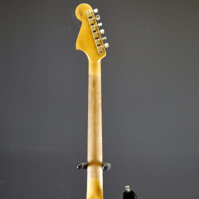 Fender Custom Shop Bass VI Heavy Relic Black // 3 Tone | Reverb