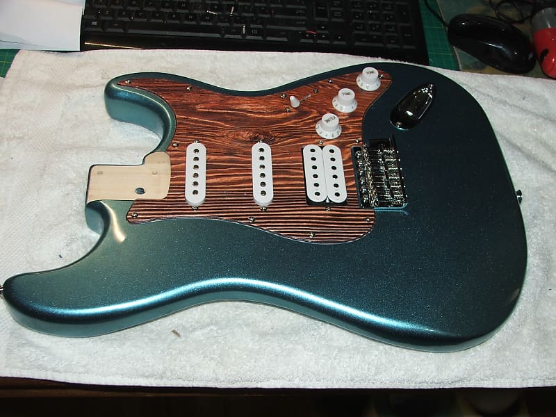 Blue Metallic Loaded Strat Style Body...Big Block | Reverb