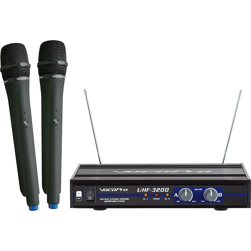 VocoPro UHF-Dual Channel Wireless Microphone System - | Reverb
