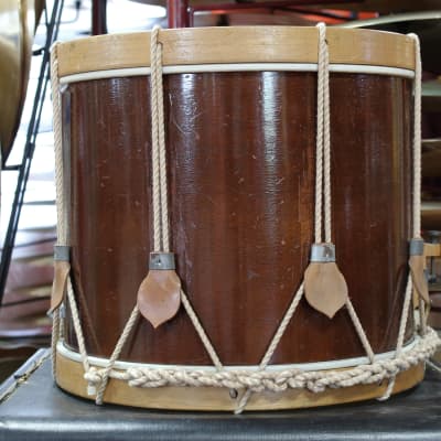 1940's WFL 12"x15" Rope Tension Marching Snare in Mahogany | Reverb