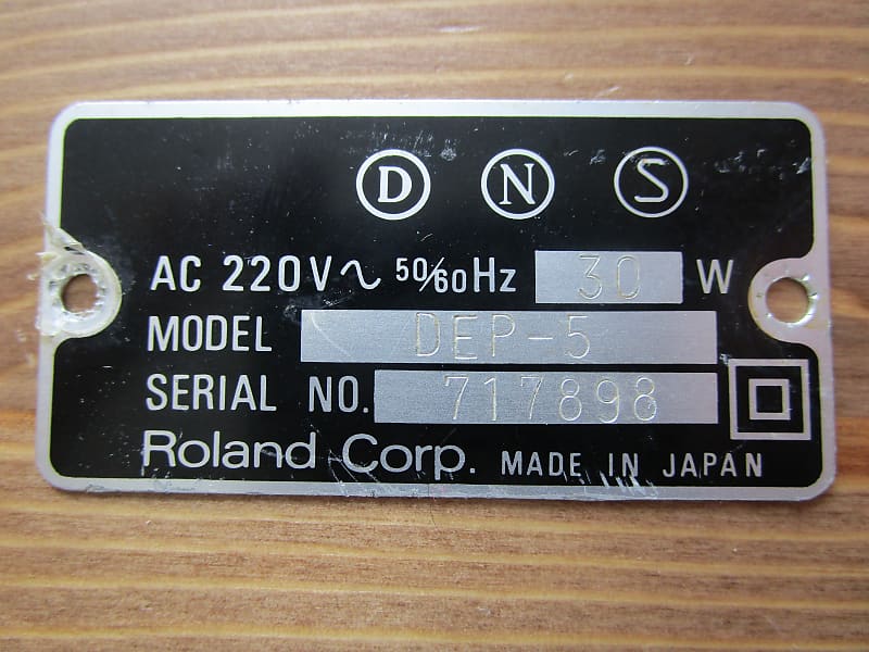 ROLAND DEP 5 Serial Number Badge. For Restoring a vintage | Reverb